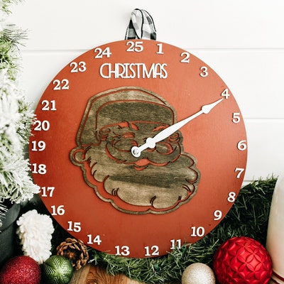 Laser Cut File Christmas Count Down Clock SVG Christmas SVG Christmas ...