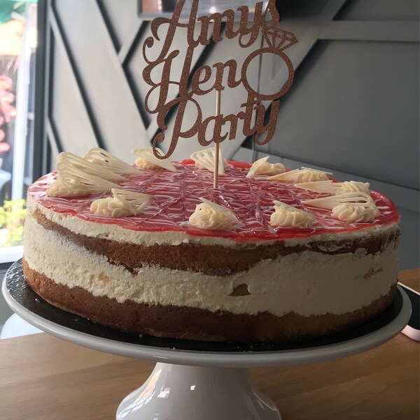Personalised Hen Party Cake Topper | Custom Bridal Shower Party ...
