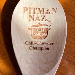Chili Cookoff Spoon Chili Cook-off Wooden Spoon Personalized Chili ...