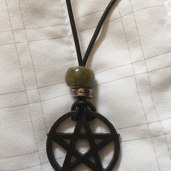Forged Steel Black Metal Pentagram Pentacle Amulet, Sold With Jewelry ...