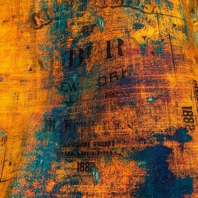 Tim Holtz Eclectic Elements Abandoned II Gilded Mosaic Gold by Free ...