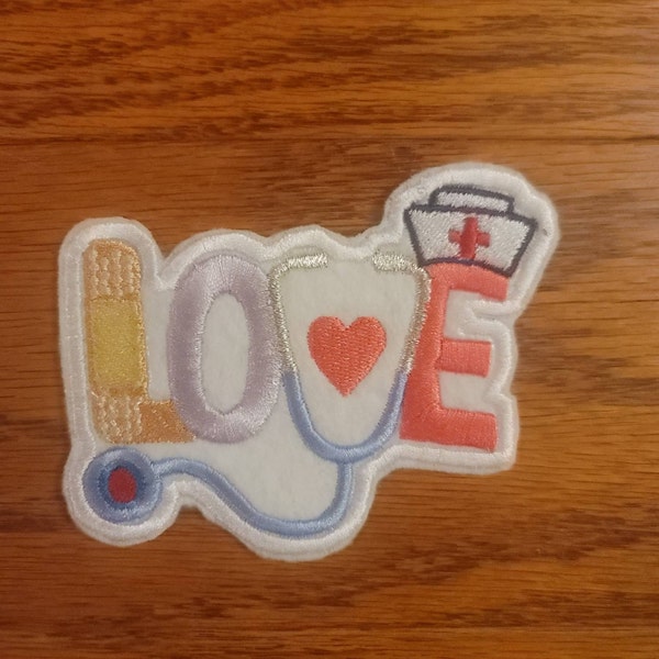 Love Nurse - Machine Embroidery Design - Etsy