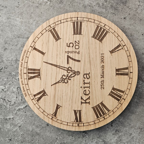 Personalised Working Birth Celebration Clocks - Etsy