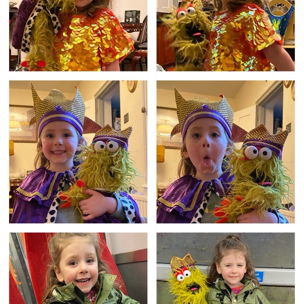 Green Shaggy Chin Pro Monster Hand Puppet - Etsy