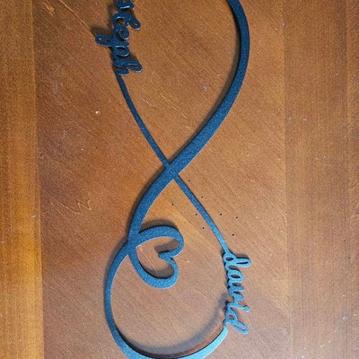 Infinity Sign Containing Names, Personalized Metal Infinity Sign ...