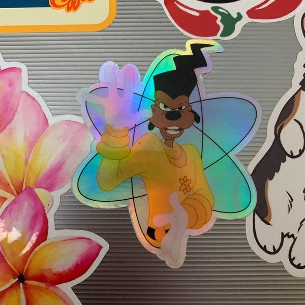 Holographic Powerline Sticker | Goofy Movie Sticker | Disney Sticker ...