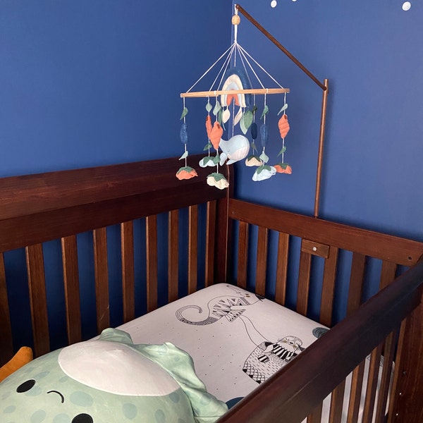 Eco Natural Baby Mobile Hanger 75х40cm (30x16''), Baby Crib Wooden ...