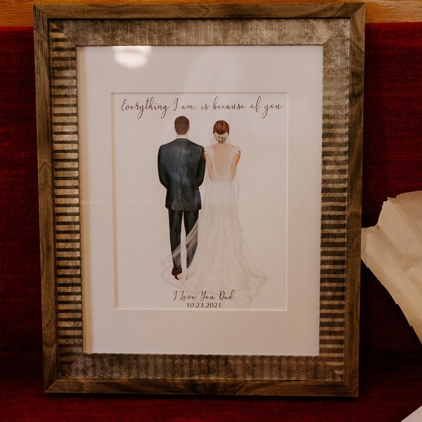 Personalized Father of the Bride Print: Wedding Keepsake Gift - Etsy