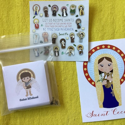 Set of 40 Saint Stickers SET 3. Kids Saint Stickers. First Communion ...