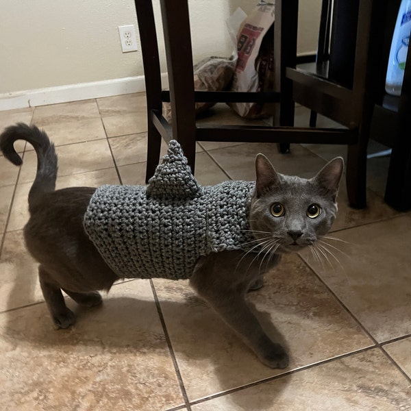 Crochet Cat Shark Sweater Costume - Etsy