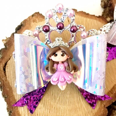 Princess Bow SVG, Crown Bow Template SVG, Tiara Hair Bow Bundle, Ariel ...