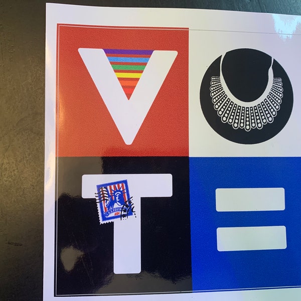 Nevertheless, She Voted Removable Vinyl Sticker. - Etsy