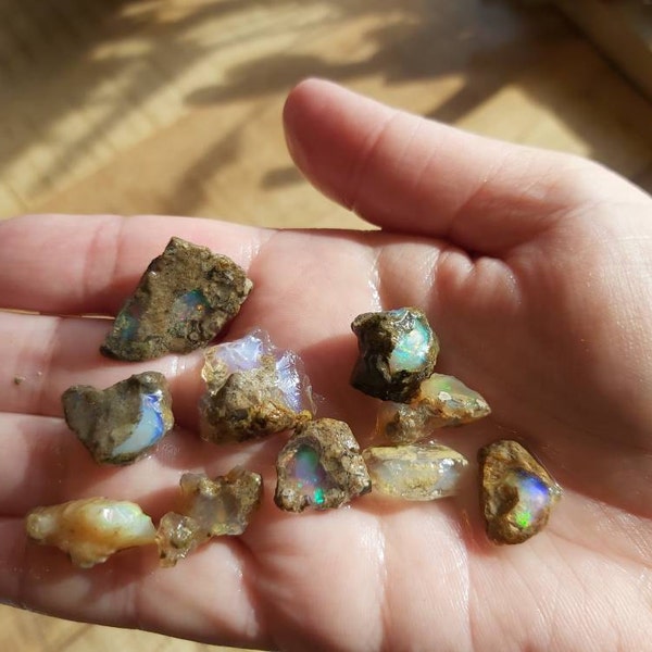 Ethiopian Opals Rough, Untreated Bigger Size Opals Rough AAAA, 15mm to ...