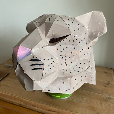 Three Faces Mask. Geometric Template, DIY, Papercraft, PDF, Decoration ...