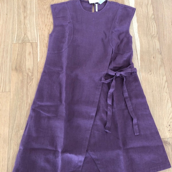 Linen Dress Motumo - 18S3 / Summer Linen Dress / Washed Linen Dress ...