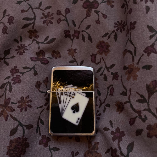 ACE of SPADES LIGHTER - Working 1960s Gambling Cards Flip Top Rare ...