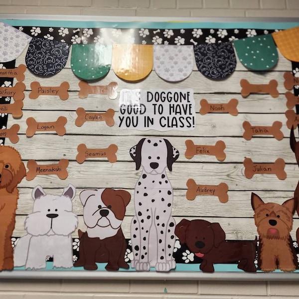 Puppy Love- Puppy Bulletin Board Kit - Etsy