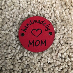 1.25 Round Vegan Leather Knitting Labels Custom - Etsy