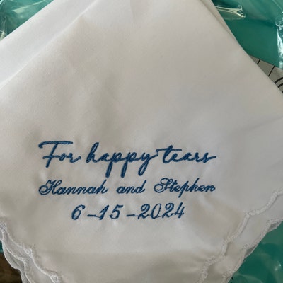 In Memory of Funeral Handkerchief With a Straight Edge Available in ...