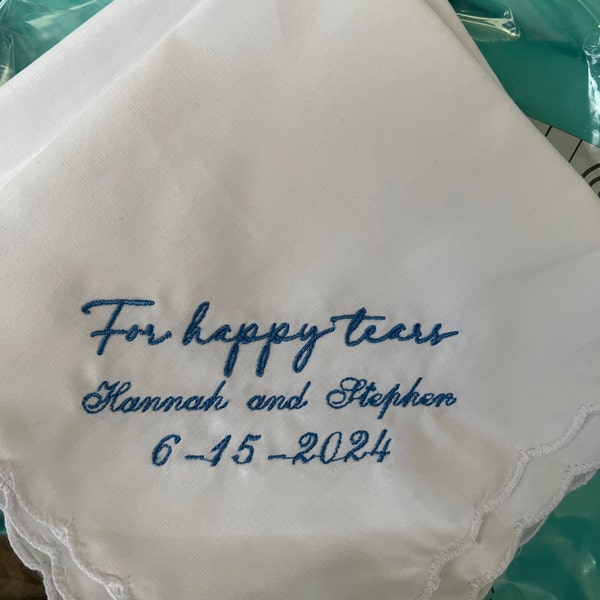 In Memory of Funeral Handkerchief With a Straight Edge Available in ...