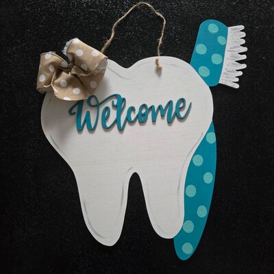 Dentist Office Door Sign, Dentist Sign, Tooth Door Sign, Dentist Gift ...