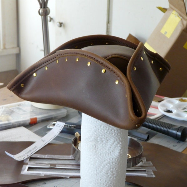 Leather Pirate Hat Pattern, Tricorn Style (PDF With Video Guide) - Etsy