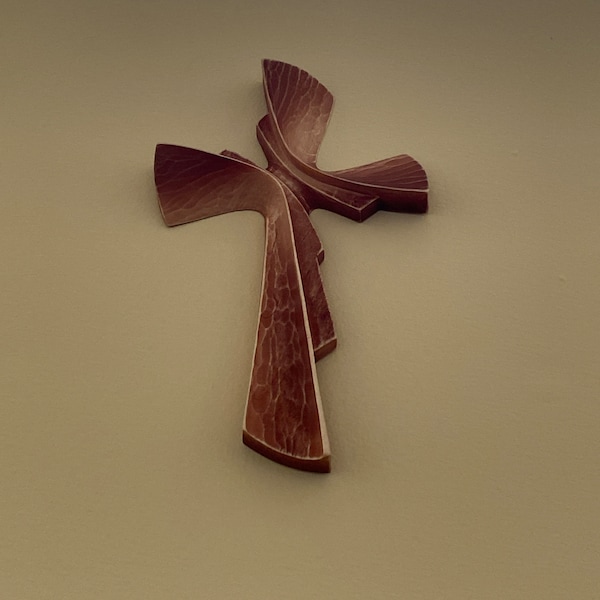 Wooden Crucifix Carved, Large Wood Cross Wall Catholic Decor, Hanging ...