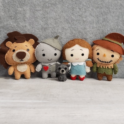 Wizard of Oz Felt Toy Sewing PDF and SVG Patterns, Dorothy, Toto, Tin ...