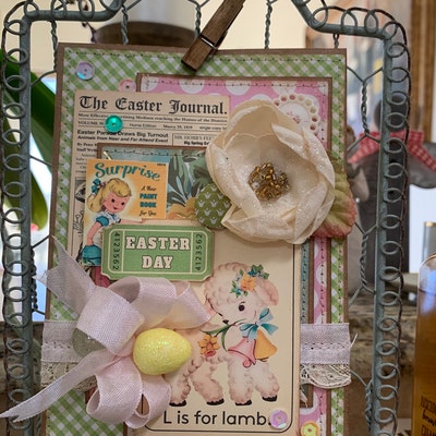 Retro Easter Spring Printable Children's Coloring Book Covers for Gift ...