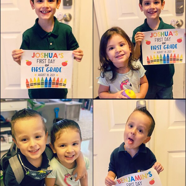 Editable First Day of School Sign, Printable Sign, Personalized School ...
