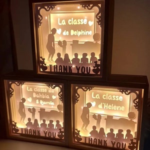 Rectangle 3D Shadow Box Frame Template SVG Silhouette Light Box Cut ...