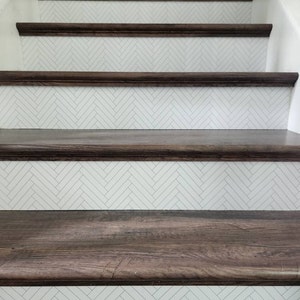 Gold Lines Chevron, Off-white, Stair Riser Decals - Etsy