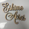 Custom Script Unfinished Wood Sign Laser Cut Letters Hanging Wall Decor ...
