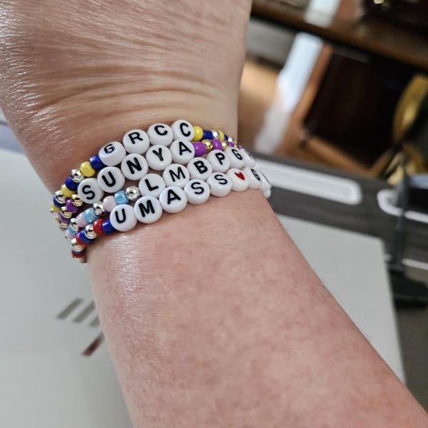 Customizable College Bracelet - Etsy