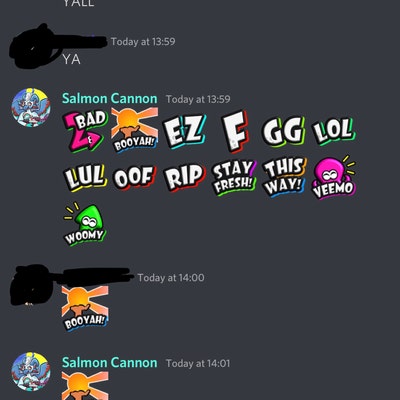 Splatoon Twitch Emotes X15 This Way, Woomy, Rip, Lol, Gg, F, Booyah ...
