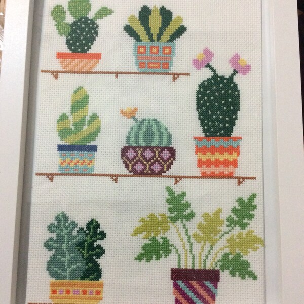 Cactus Cross Stitch Kit | Succulent Cross Stitch | Floral Cross Stitch ...