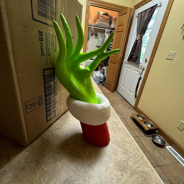 Grinch's Christmas Hand - Etsy