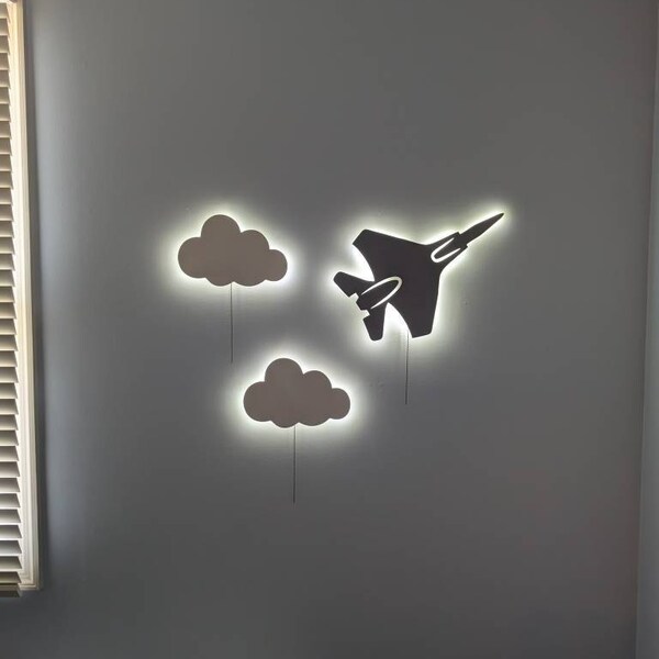 Cloud Nursery Wall Light, Cloud Wall Lamp, Baby Room Decor, Christmas ...