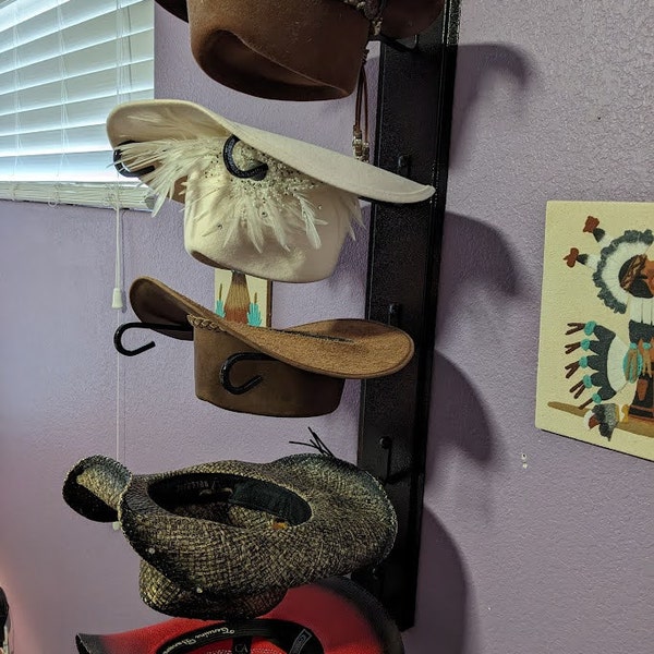 Cowboy Hat Stand With Genuine Horseshoe - Etsy