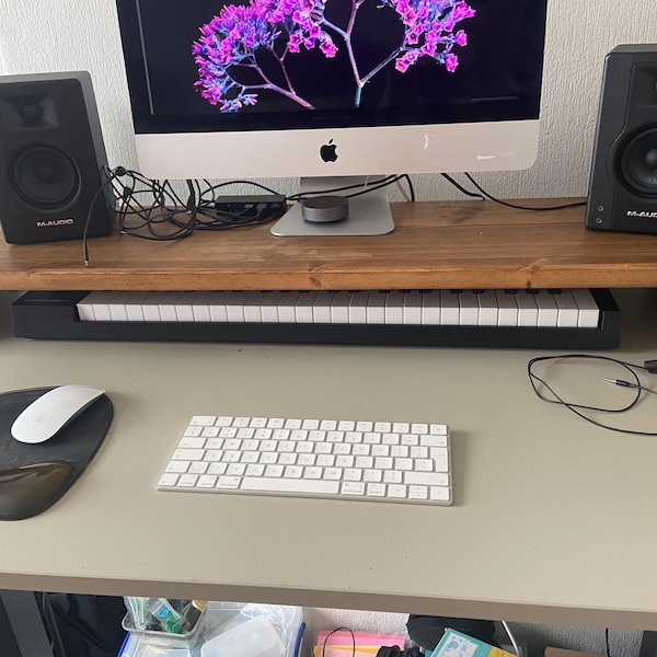 Rowlands Rustic Hand Built Monitor Shelf Stand - Etsy UK