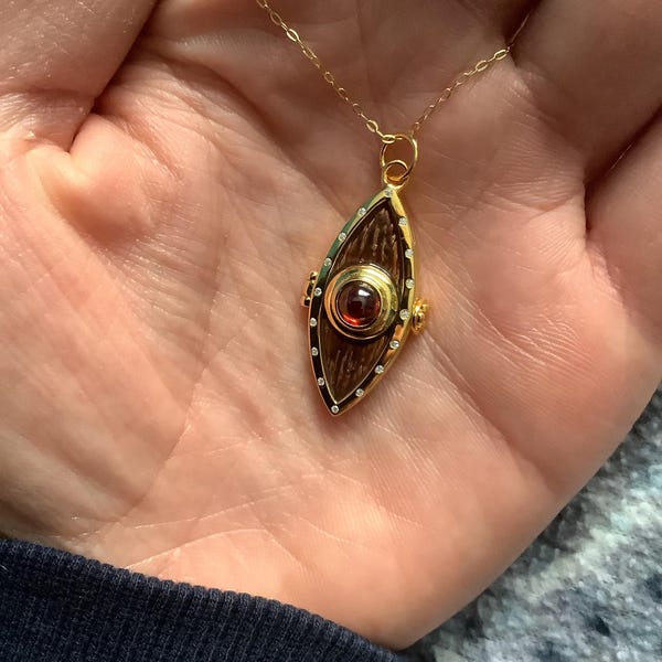 Anubis Locket Necklace, Nina Anubis Amulet, Eye of Horus Necklace, Nina ...