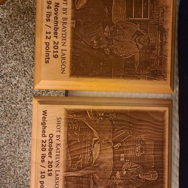 Personalized Laser Engraved Hunting Photo Onto Plaque *hunting Pictures ...
