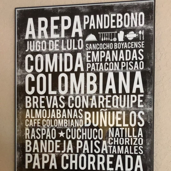 Cuban Food Poster Red Word Art Food Art Print DIGITAL DOWNLOAD - Etsy