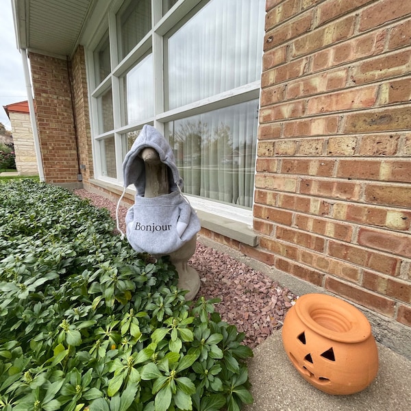 Goose Outfit: Grey Hoodie With Custom Vinyl Lettering - Etsy