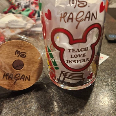 Personalized Mouse Ears Mug Teacher Inspire , Disney Teacher Mug ...