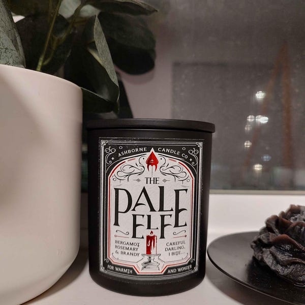 The Pale Elf - Astarion Inspired Scented Candle - Rosemary, Bergamot, Brandy - Etsy