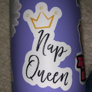 Nap Queen Sticker, Nap Lover Decal, Waterproof Vinyl Sticker for ...