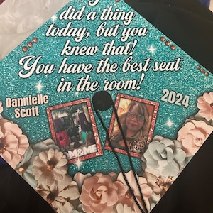 Custom Photo Memorial Cap Decoration, You Have the Best Seat in the ...