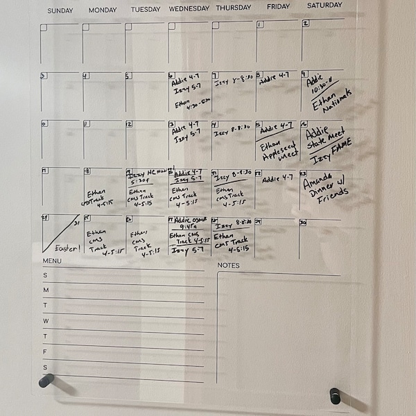 Personalized Acrylic Chore Chart | Chore Chart for 3 People | Dry Erase ...