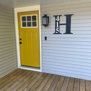 Custom Metal Address Sign, Last Name Letter, Address Plaque, Address ...